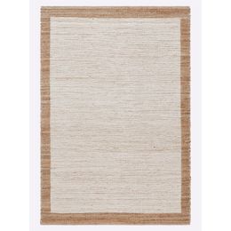 Teppich HEINE HOME, B:120cm H:6mm L:180cm, bunt, Baumwolle, Jute, Polyester, Viskose, Wohnzimmer, Teppiche