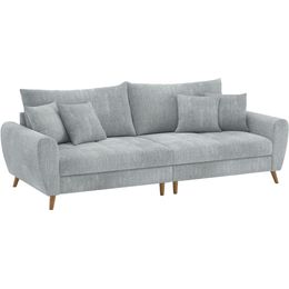 Big-Sofa MR. COUCH, B:260cm H:71cm T:108cm, silber, Dolce (100% Polyester), Sofas, "Blackburn II", Mit Kaltschaumpolsterung bis 140 kg belastbar