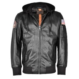 Top Gun Herren Lederjacke "TG20212111", schwarz, Gr. XXL, Obermaterial: 100% Leder, Lamm / Futter: 100% Baumwolle, Jacken