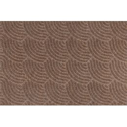 Fußmatte, B:60cm H:8mm L:90cm, braun, wash+dry by Kleen-Tex, Polyester, Polypropylen, Flur, Teppiche, "DUNE Waves taupe"