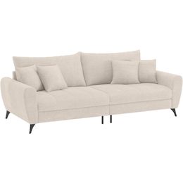 Big-Sofa MR. COUCH, B:260cm H:71cm T:108cm, beige, Stripes (92% Polyester / 8% Nylon), Sofas, "Blackburn II", Mit Kaltschaumpolsterung bis 140 kg