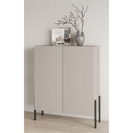Kommode Inosign, B:110cm H:135cm T:40cm, beige, Flur, Sideboards, "Jukon, Breite 110 cm, moderne grifflose Hochschrank, 2T&uuml;ren", Highboard mit viel