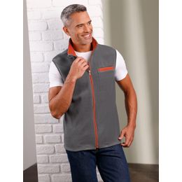 CLASSIC Herren Fleeceweste, grau, Gr. 56, unifarben, 100% Polyester, Westen