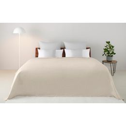 Tagesdecke Home Affaire, B:140cm L:210cm, beige, Baumwolle, Tagesdecken, "Melli Tagesdecke, Überwurf im Landhausstil, für Kinder und Erwachsene",