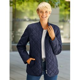 Classic Basics Damen Steppjacke, blau, Gr. 52, unifarben, 100% Polyester, Wattierung:100% Polyester, Jacken