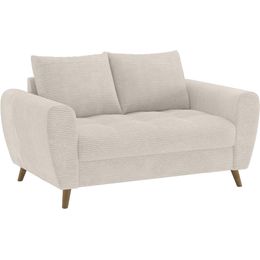 2-Sitzer MR. COUCH, B:160cm H:71cm T:90cm, beige, Stripes (92% Polyester / 8% Nylon), Sofas, "Blackburn II", Wahlweise mit Kaltschaumpolsterung bis