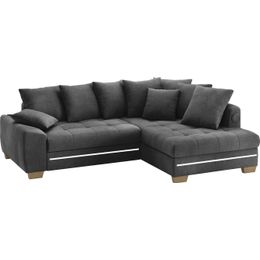 Ecksofa MR. COUCH, B:243cm H:88cm T:190cm, schwarz, Memphis (Grundgewebe - 100% Polyester; Nutzschicht- 90% Polyester / 10% Polyamide), Wohnzimmer,