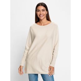 Heine Damen Strickpullover "Pullover", beige, Gr. 40, unifarben, 42% Viskose, 30% Lyocell, 28% Polyester, Pullover
