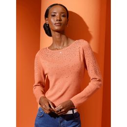 CRÉATION L CREATION L Damen Strickpullover "Pullover", orange, Gr. 38, unifarben, 70% Viskose, 30% Polyamid, Pullover