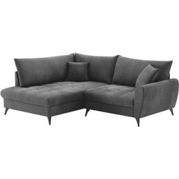 Ecksofa MR. COUCH, B:230cm H:71cm T:190cm, schwarz, Memphis (Grundgewebe - 100% Polyester; Nutzschicht- 90% Polyester / 10% Polyamide), Wohnzimmer,