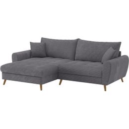 Ecksofa MR. COUCH, B:246cm H:71cm T:170cm, grau, Stripes (92% Polyester / 8% Nylon), Wohnzimmer, Sofas, "Blackburn II, L-Form", Mit