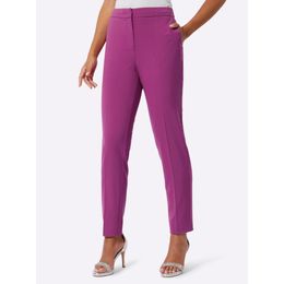 CRÉATION L CREATION L Damen Webhose, pink, Gr. 36, unifarben, 63% Polyester, 34% Viskose, 3% Elasthan, Hosen