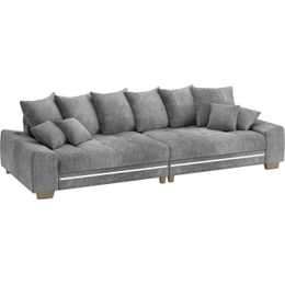 Big-Sofa MR. COUCH, B:300cm H:88cm T:118cm, grau, Dolce (100% Polyester), Sofas, "Nikita II", mit RGB-LED, Bluetooth-Soundsystem, Kaltschaum