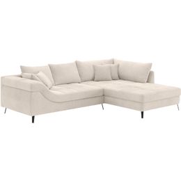 Ecksofa MR. COUCH, B:317cm H:98cm T:228cm, beige, Novaclean Avanti (100% Polyester), Wohnzimmer, Sofas, "Portofino, L-Form", Mit