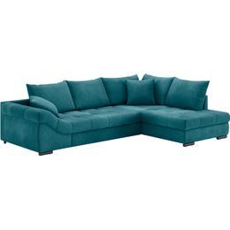 Ecksofa MR. COUCH, B:303cm H:86cm T:202cm, blau, Memphis (Grundgewebe - 100% Polyester; Nutzschicht- 90% Polyester / 10% Polyamide), Wohnzimmer,