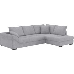 Ecksofa MR. COUCH, B:303cm H:86cm T:202cm, grau, Stripes (92% Polyester / 8% Nylon), Wohnzimmer, Sofas, "Allegro DuraFlex, L-Form",
