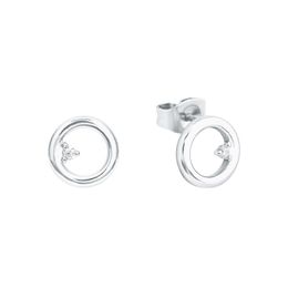 Amor Damen Paar Ohrstecker "2026260", 8mm, Silber 925 (Sterlingsilber), bunt, Silber 925 (Sterlingsilber), Ohrringe, mit Zirkonia (synth.)
