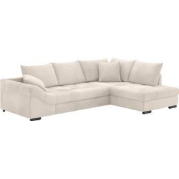 Ecksofa MR. COUCH, B:303cm H:86cm T:202cm, beige, Novaclean Avanti (100% Polyester), Wohnzimmer, Sofas, "Allegro, L-Form", mit