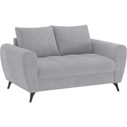 2-Sitzer MR. COUCH, B:160cm H:71cm T:90cm, grau, Stripes (92% Polyester / 8% Nylon), Sofas, "Blackburn II", Mit Kaltschaumpolsterung bis 140 kg