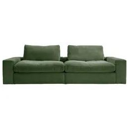 Big-Sofa Alina "Sandy", grün (olivgrün gct 333), B:266cm T:98cm, Cord GCT (92% Polyester, 8% Nylon), Sofas, 266 cm breit und 98 cm tief, in modernem Cordstoff