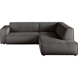 Ecksofa 3C CANDY, B:254cm H:72cm T:224cm, grau, 88% Polyester, 12% Polyacryl, Wohnzimmer, Sofas, "Matteo in elegant, kubischer Formensprache, bequem,