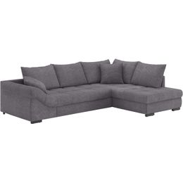 Ecksofa MR. COUCH, B:303cm H:86cm T:202cm, grau, Stripes (92% Polyester / 8% Nylon), Wohnzimmer, Sofas, "Allegro DuraFlex, L-Form",
