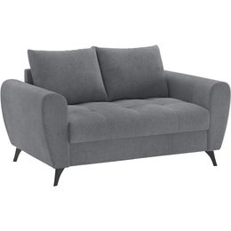 2-Sitzer MR. COUCH, B:160cm H:71cm T:90cm, grau, Novaclean Avanti (100% Polyester), Sofas, "Blackburn II", Wahlweise mit Kaltschaumpolsterung bis 140