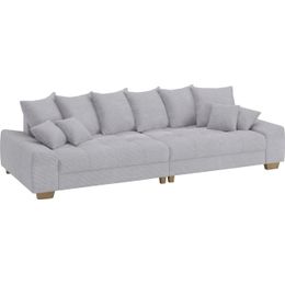 Big-Sofa MR. COUCH, B:300cm H:88cm T:118cm, grau, Stripes (92% Polyester / 8% Nylon), Sofas, "Nikita II", mit Kaltschaumpolsterung bis 140kg belastbar