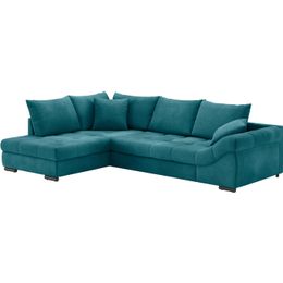 Ecksofa MR. COUCH, B:303cm H:86cm T:202cm, blau, Memphis (Grundgewebe - 100% Polyester; Nutzschicht- 90% Polyester / 10% Polyamide), Wohnzimmer,