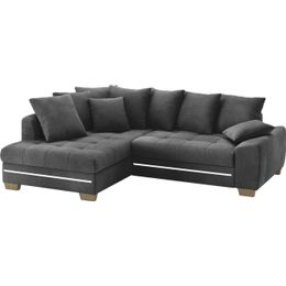 Ecksofa MR. COUCH, B:243cm H:88cm T:190cm, schwarz, Memphis (Grundgewebe - 100% Polyester; Nutzschicht- 90% Polyester / 10% Polyamide), Wohnzimmer,