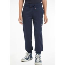 Tommy Hilfiger Jungen Sweatpants "ESSENTIAL SWEATPANTS", blau, Gr. 16, bestickt, Obermaterial: 100% Baumwolle, Hosen