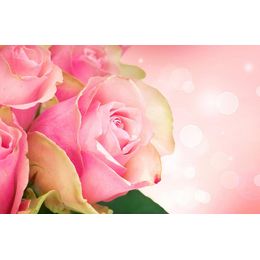 papermoon Fototapete "ROSEN-BLUMEN ART DESIGN ABSTRAKT MUSTER DECOR KUNST", B/L: 3,5mm x 2,6mm, Bahnen: 7 Stk. St., bunt, Schlafzimmer, Tapeten