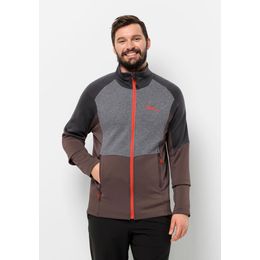 Jack Wolfskin Herren Fleecejacke "MARIENBERG FZ M", rot, Gr. L, 1. OBERSTOFF 61% POLYESTER, 34% LYOCELL, 5% ELASTHAN 2. OBERSTOFF 64% POLYESTER, 31%