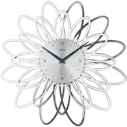 AMS Wanduhr "W9362", B/H/L: 5cm, silber, Wanduhren, Quarzuhr, Wohnzimmer, Esszimmer, Arbeitszimmer, B&uuml;ro, Flur