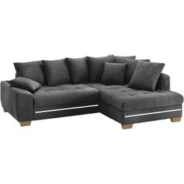 Ecksofa MR. COUCH, B:243cm H:88cm T:190cm, schwarz, Memphis (Grundgewebe - 100% Polyester; Nutzschicht- 90% Polyester / 10% Polyamide), Wohnzimmer,