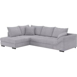 Ecksofa MR. COUCH, B:303cm H:86cm T:202cm, grau, Stripes (92% Polyester / 8% Nylon), Wohnzimmer, Sofas, "Allegro, L-Form", mit