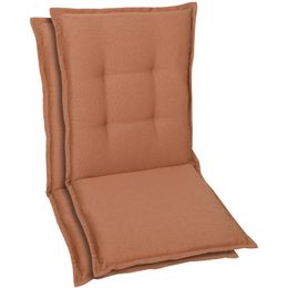 Sitzauflage GO-DE, B:50cm H:7cm T:108cm, braun, Polyester, Polyurethan, Polsterauflagen, Ma&szlig;e ca.: 50 cm x 108 cm x 7 cm