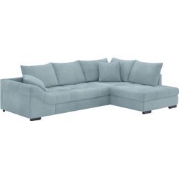 Ecksofa MR. COUCH, B:303cm H:86cm T:202cm, blau, Novaclean Avanti (100% Polyester), Wohnzimmer, Sofas, "Allegro, L-Form", mit