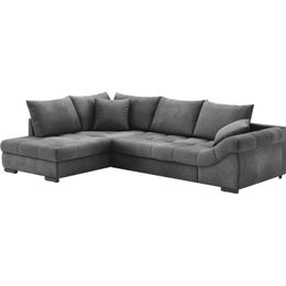Ecksofa MR. COUCH, B:303cm H:86cm T:202cm, schwarz, Memphis (Grundgewebe - 100% Polyester; Nutzschicht- 90% Polyester / 10% Polyamide), Wohnzimmer,