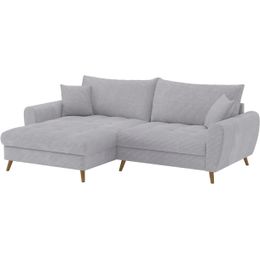 Ecksofa MR. COUCH, B:246cm H:71cm T:170cm, grau, Stripes (92% Polyester / 8% Nylon), Wohnzimmer, Sofas, "Blackburn II, L-Form", Mit