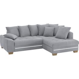 Ecksofa MR. COUCH, B:243cm H:88cm T:190cm, grau, Memphis (Grundgewebe - 100% Polyester; Nutzschicht- 90% Polyester / 10% Polyamide), Wohnzimmer,