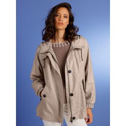 Damen Anorak, beige, Gr. 40, CREATION L PREMIUM, unifarben, 70% Viskose, 30% Leinen, Jacken
