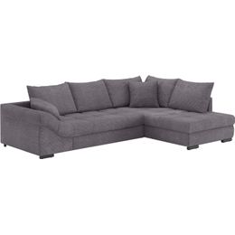 Ecksofa MR. COUCH, B:303cm H:86cm T:202cm, grau, Stripes (92% Polyester / 8% Nylon), Wohnzimmer, Sofas, "Allegro, L-Form", mit