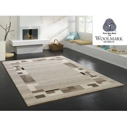 Wollteppich, B:65cm H:9mm L:130cm, beige, OCI DIE TEPPICHMARKE, Wolle, Teppiche, "Natura Mika", reine Wolle, Wohnzimmer