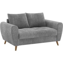 2-Sitzer MR. COUCH, B:160cm H:71cm T:90cm, grau, Dolce (100% Polyester), Sofas, "Blackburn II", Wahlweise mit Kaltschaumpolsterung bis 140 kg