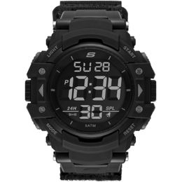 Skechers Herren Chronograph "RUHLAND", schwarz, Armbanduhren, Quarzuhr, Armbanduhr, Herren, digital, Polyurethanband, Stoppfunktion