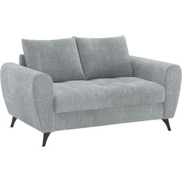 2-Sitzer MR. COUCH, B:160cm H:71cm T:90cm, silber, Dolce (100% Polyester), Sofas, "Blackburn II", Wahlweise mit Kaltschaumpolsterung bis 140 kg