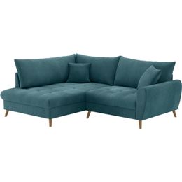 Ecksofa MR. COUCH, B:230cm H:71cm T:190cm, blau, Memphis (Grundgewebe - 100% Polyester; Nutzschicht- 90% Polyester / 10% Polyamide), Wohnzimmer,