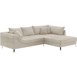 Ecksofa MR. COUCH, B:317cm H:98cm T:228cm, beige, Novaclean Avanti (100% Polyester), Wohnzimmer, Sofas, "Portofino, L-Form", Mit