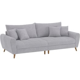 Big-Sofa MR. COUCH, B:260cm H:71cm T:108cm, grau, Stripes (92% Polyester / 8% Nylon), Sofas, "Blackburn II", Wahlweise mit Kaltschaumpolsterung bis